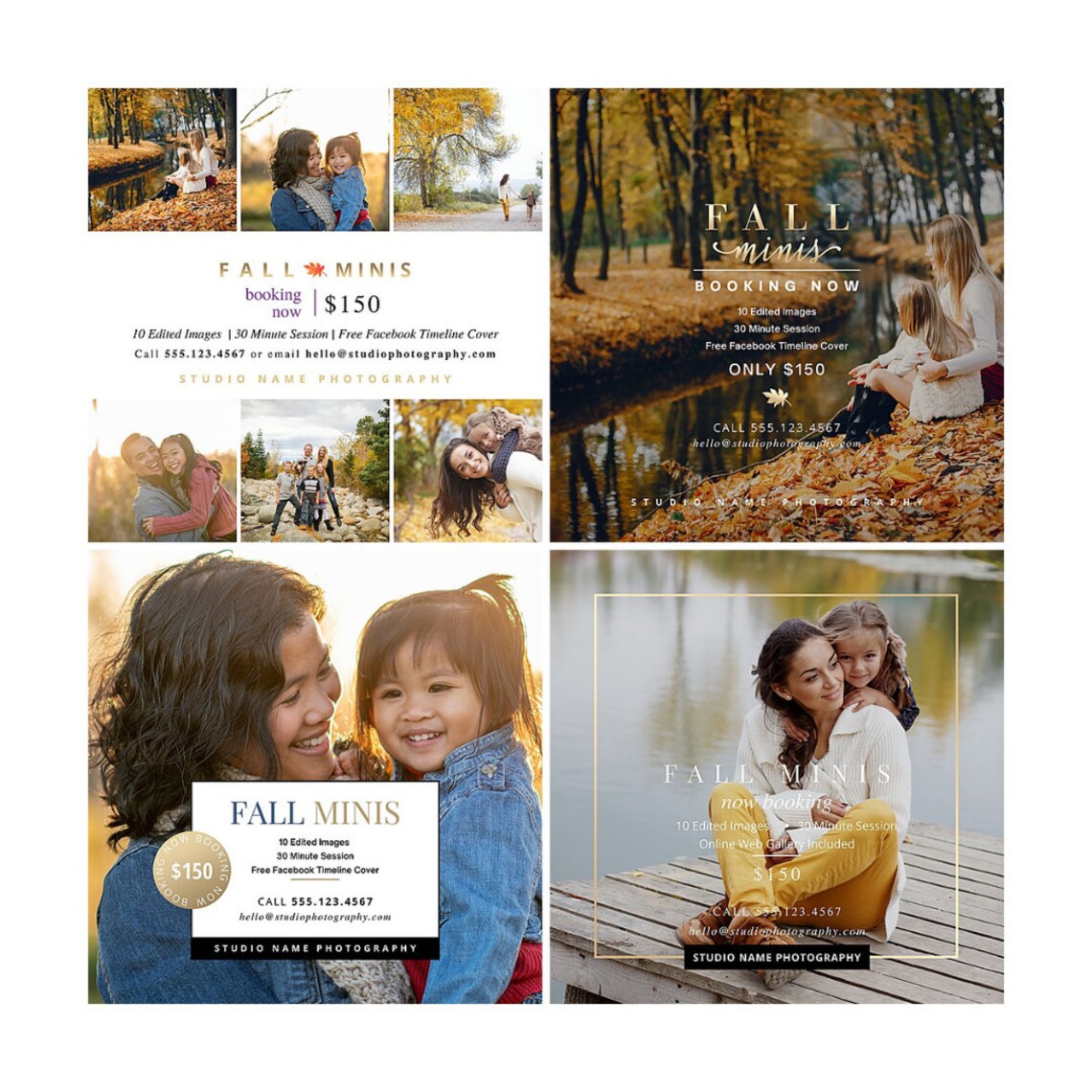 Fall Mini Session Marketing Template Fall Canva Marketing - Etsy