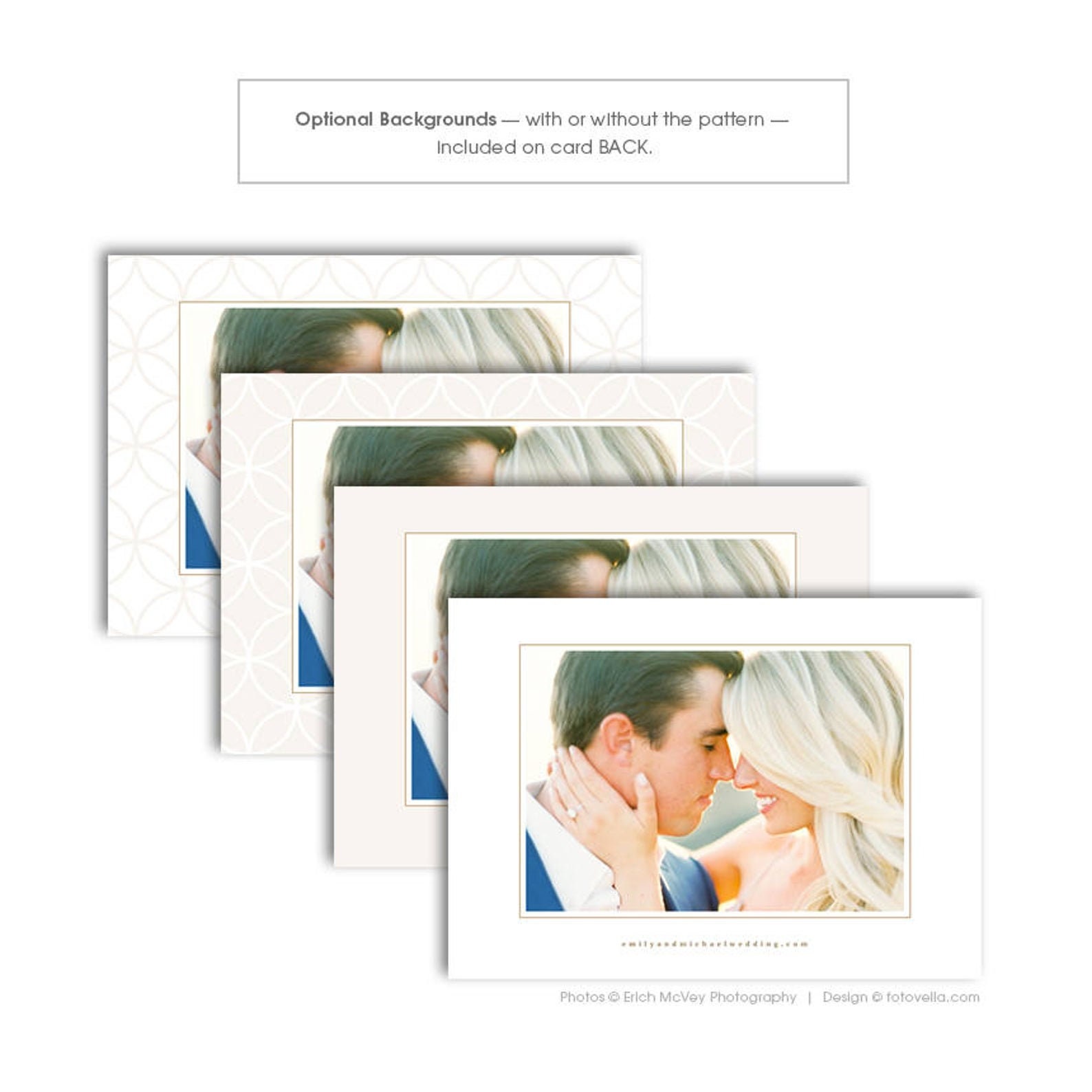 Save the Date Card Photoshop Template, 5x7 Engagement Announcement ...