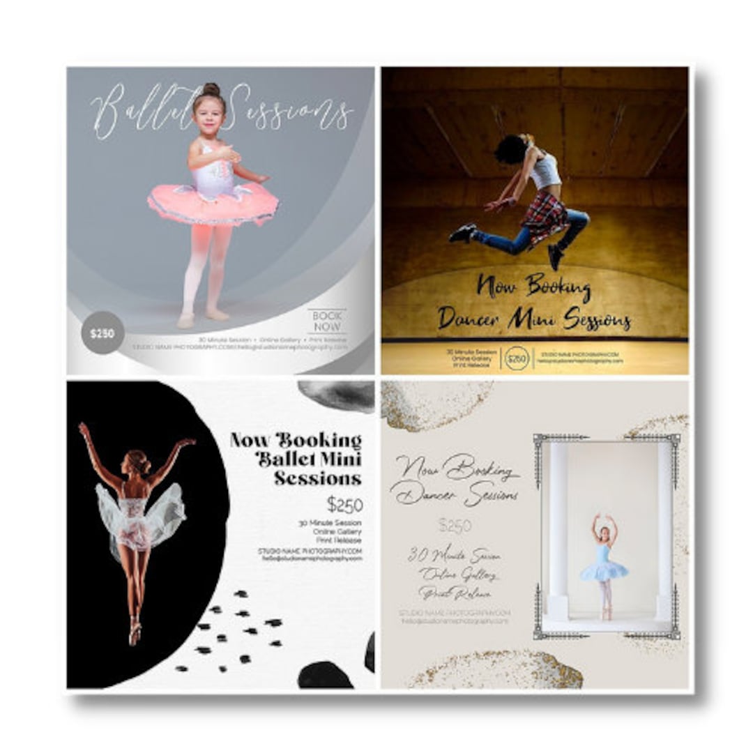 Ballet and Dancer Sessions Marketing Templates for Photographers ...