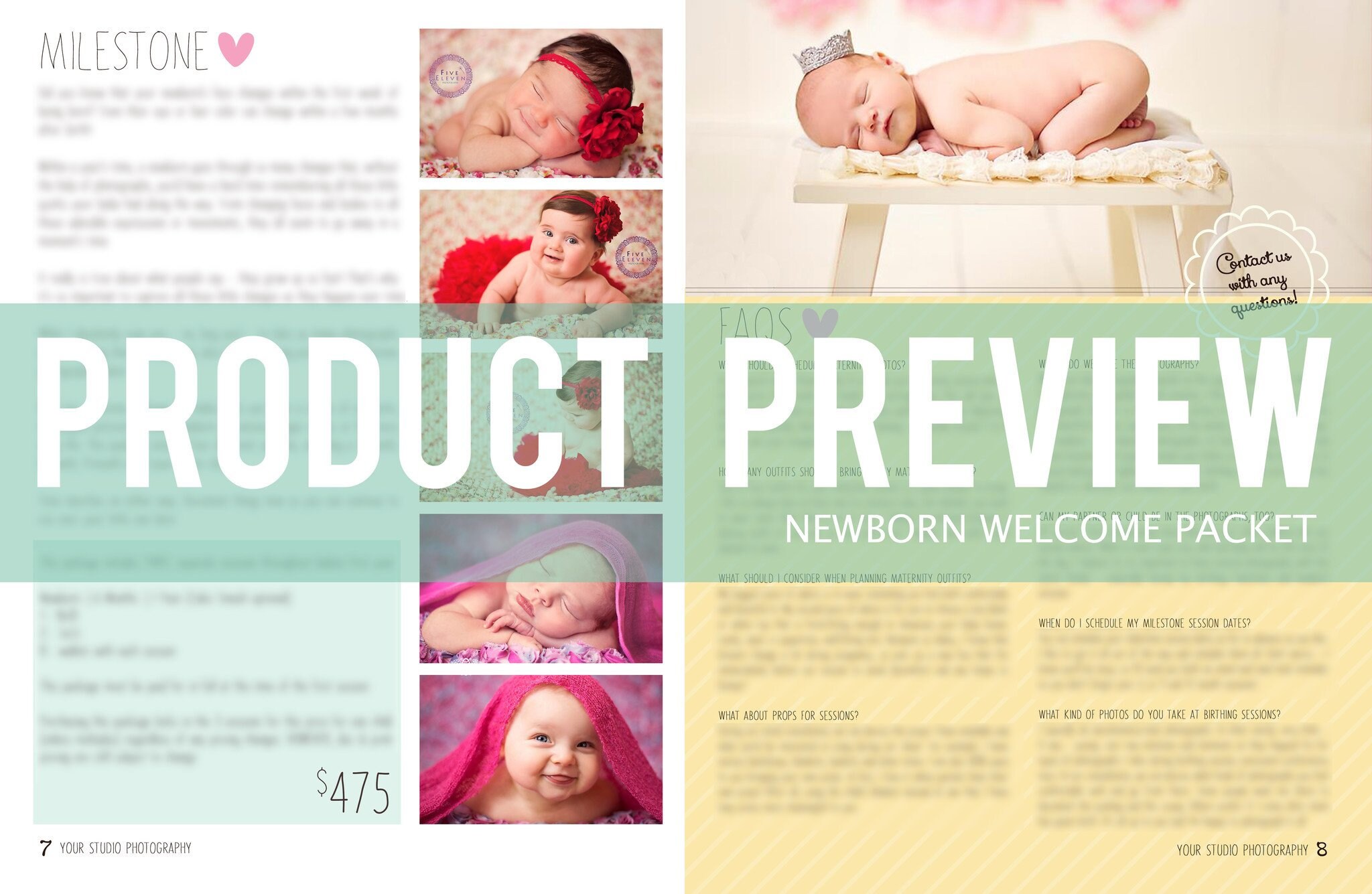 Newborn Magazine Welcome Packet Magazine Template {1st Edition} for ...