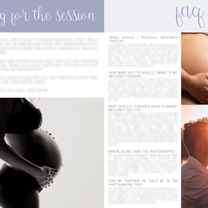 Maternity Photography Welcome Guide Magazine Template - Price Guide ...