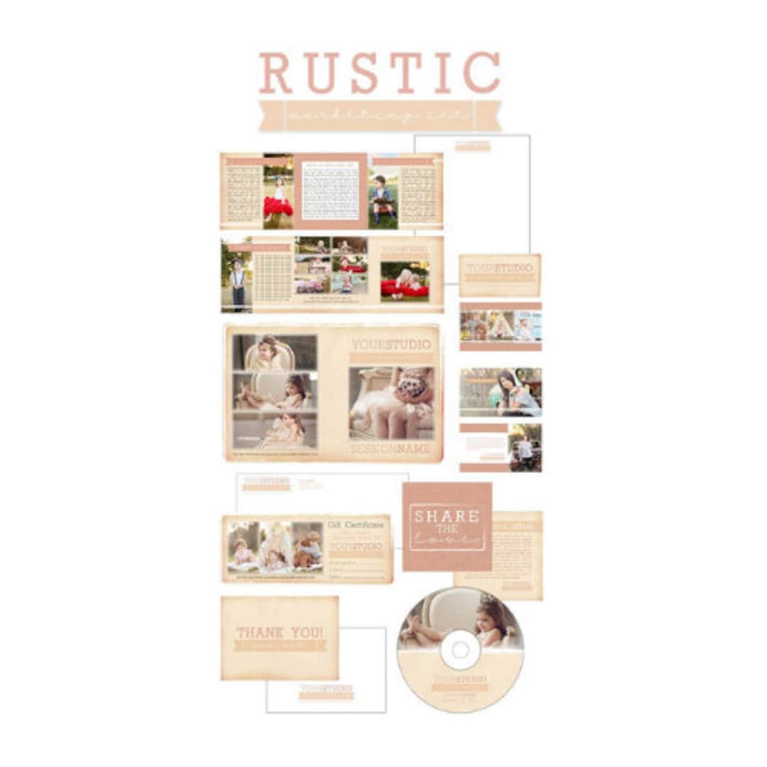 Rustic Photography Marketing Set for Photographers - Etsy