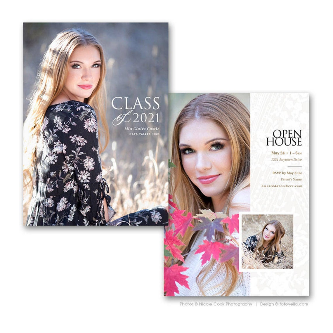 Senior Grad Card Senior Open House 5x7 Flat Card for - Etsy