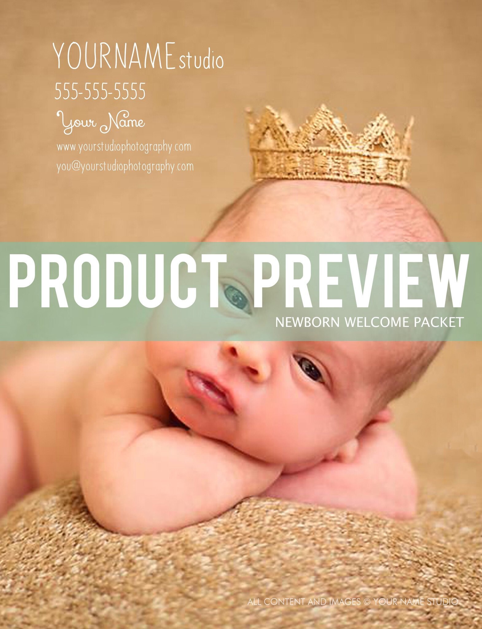 Newborn Magazine Welcome Packet Magazine Template {1st Edition} for ...