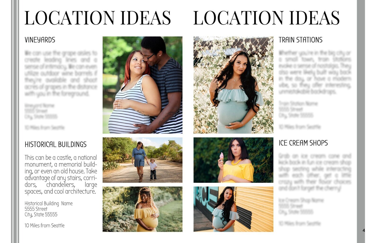 Maternity Photography Location Planning Guide for Clients | Etsy