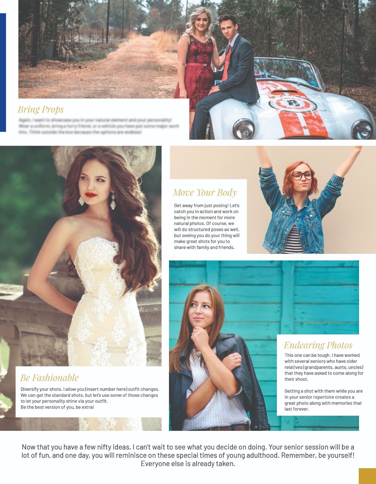 Senior Photography Client Guide Welcome Packet Template - Etsy