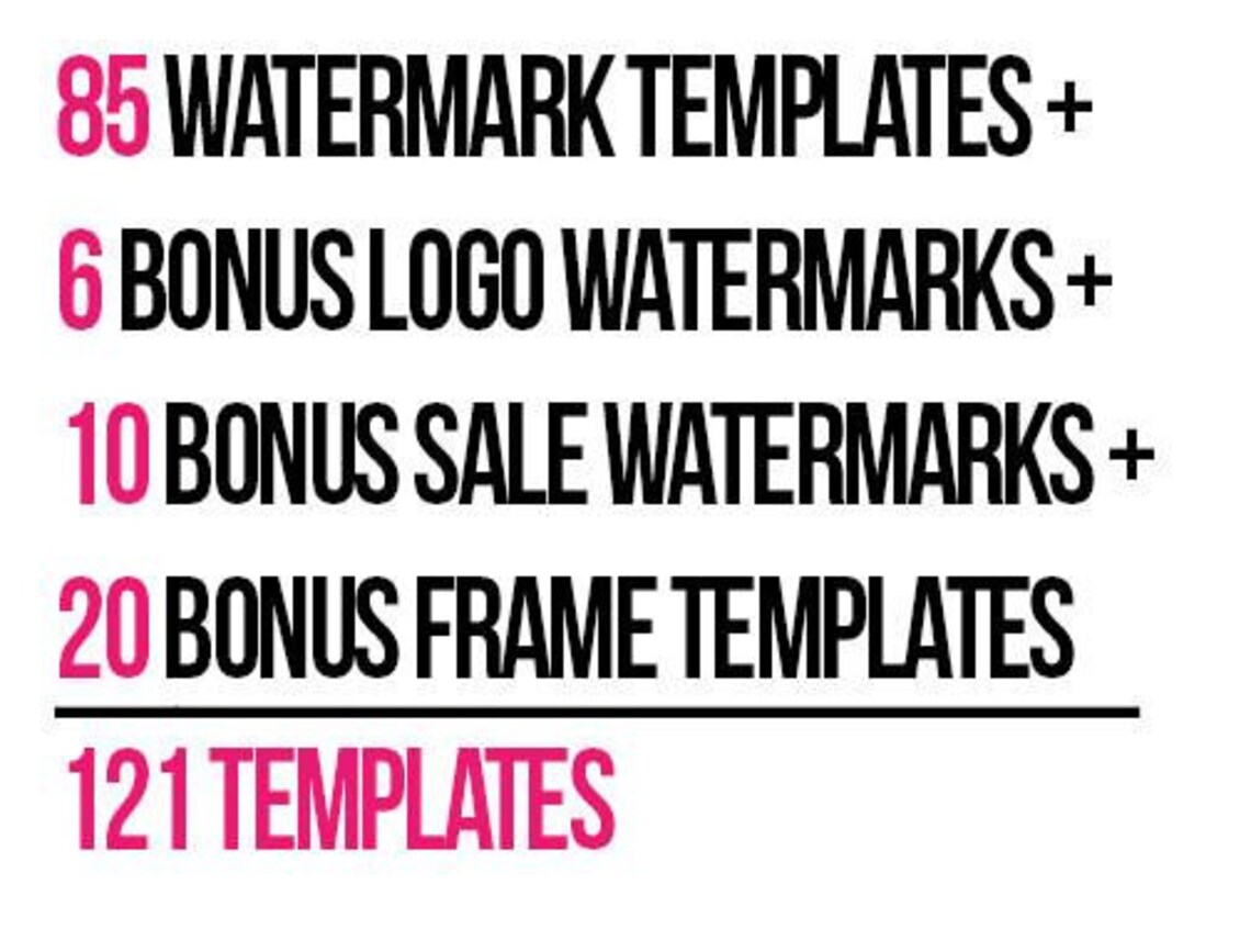 Premade Watermarks, Photoshop Watermarks, Done for You Photography ...