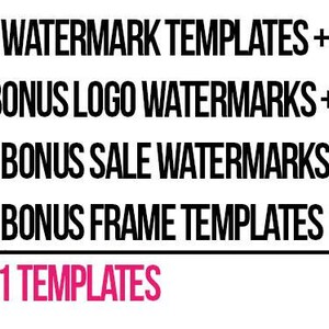 Premade Watermarks, Photoshop Watermarks, Done for You Photography ...