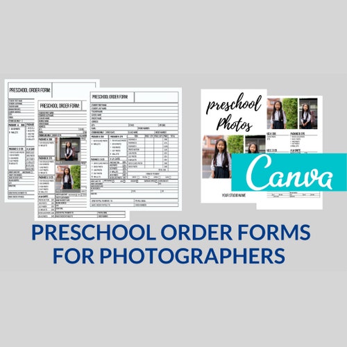School Photography Order Form I Editable Canva Template I - Etsy