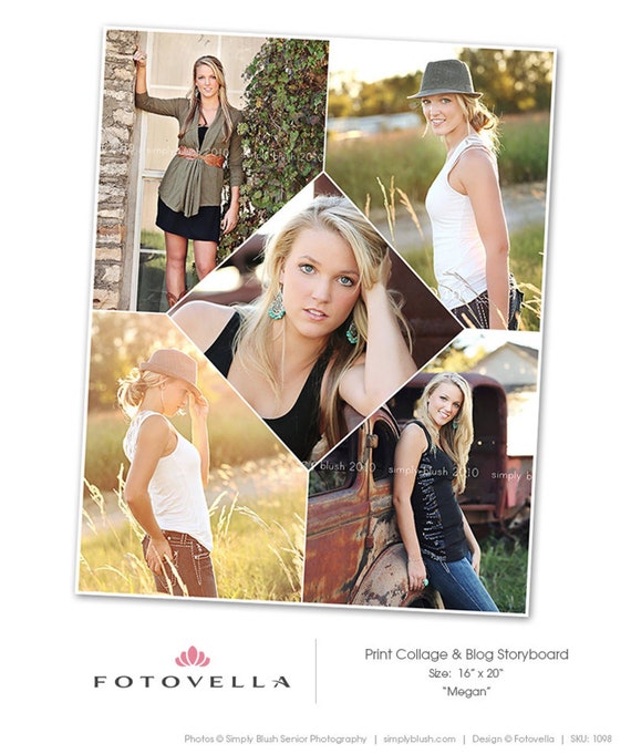 Print Collage Blog Storyboard Photoshop Template for - Etsy