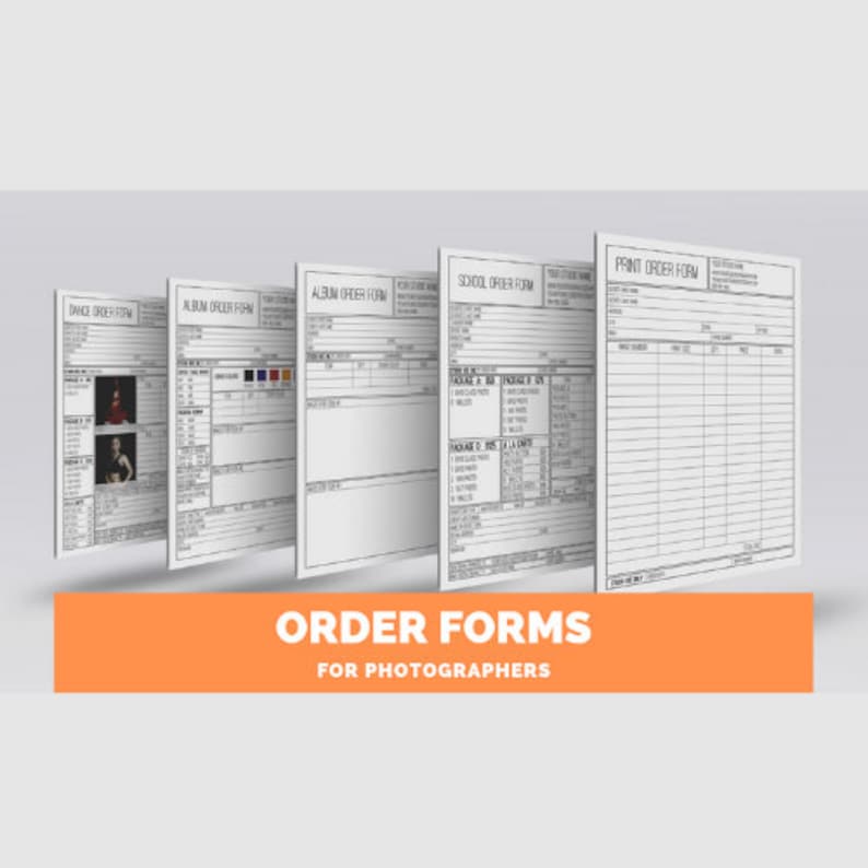 Order Form Templates for Photographers | Sports, Dance and Daycare ...