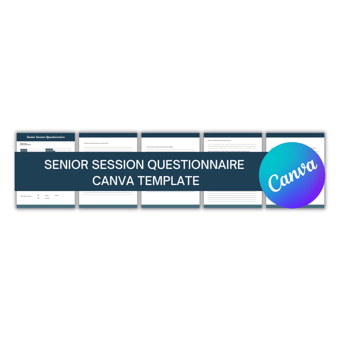 Senior Session Questionnaire Photography Template for - Etsy