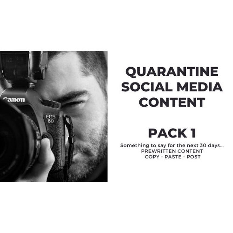 Quarantine Social Media Content copy-paste-post Pack 1 - Etsy