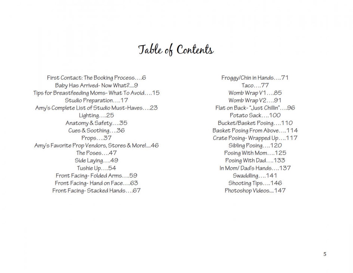 Amy Cook Photography Newborn E-Workbook and Videos for | Etsy