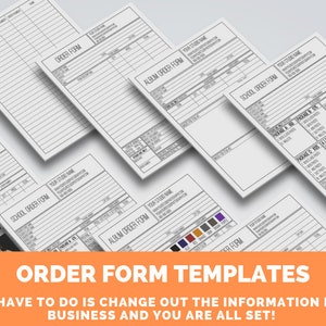Photography Order Form Templates, Canva Photographer Order Sheets ...