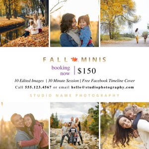 Fall Mini Session Marketing Template | Canva Digital Download ...