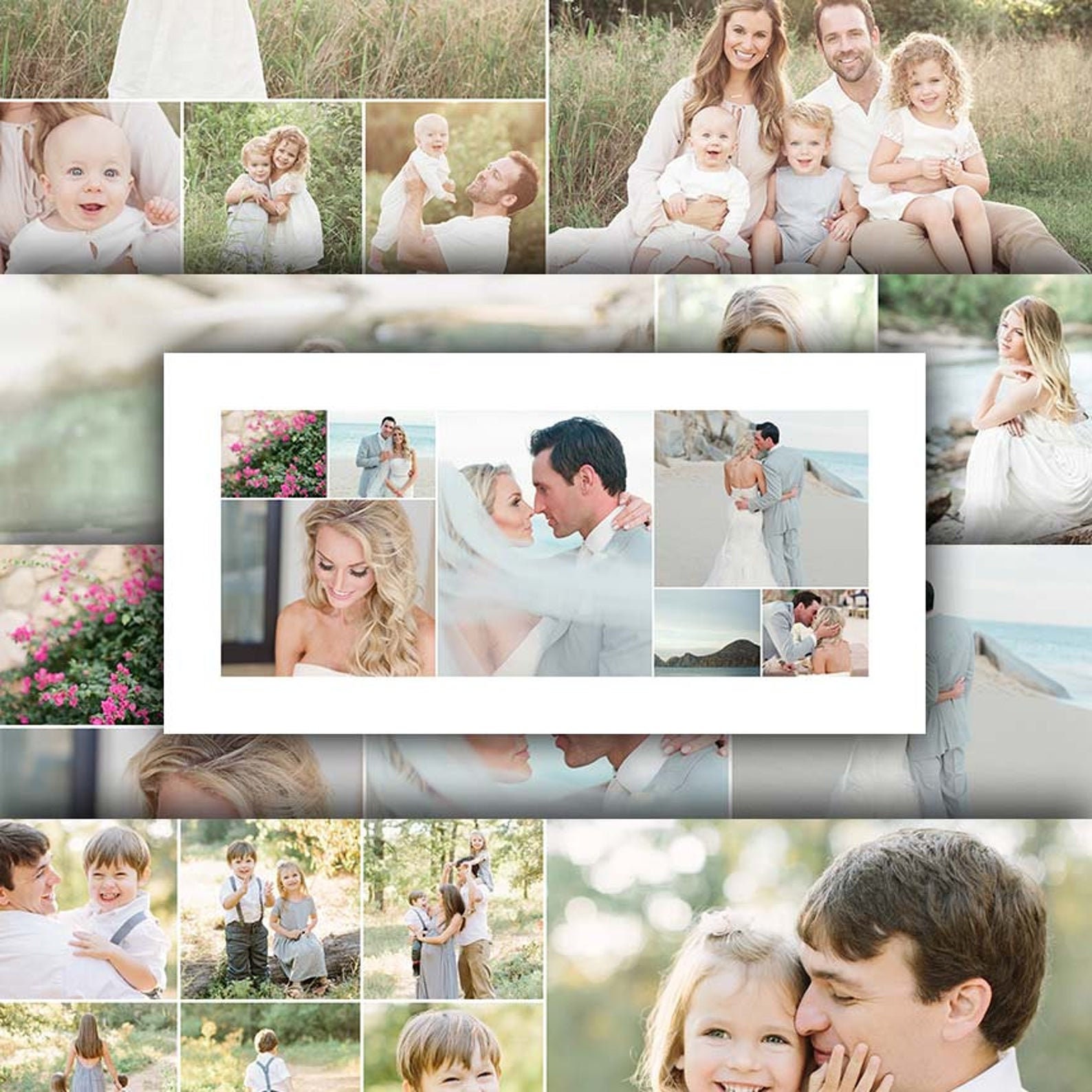 10x20 Photo Collage Storyboard Template 8 Pack for - Etsy