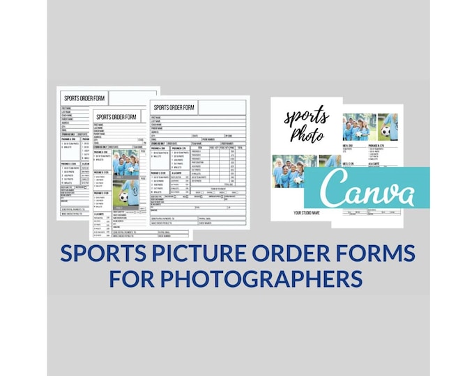 Order Form Templates for CANVA, Picture Order Form Template, Shirt ...