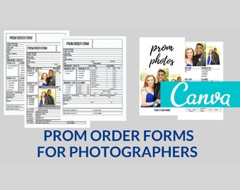 Photography Preschool Order Form for CANVA Photographer | Etsy