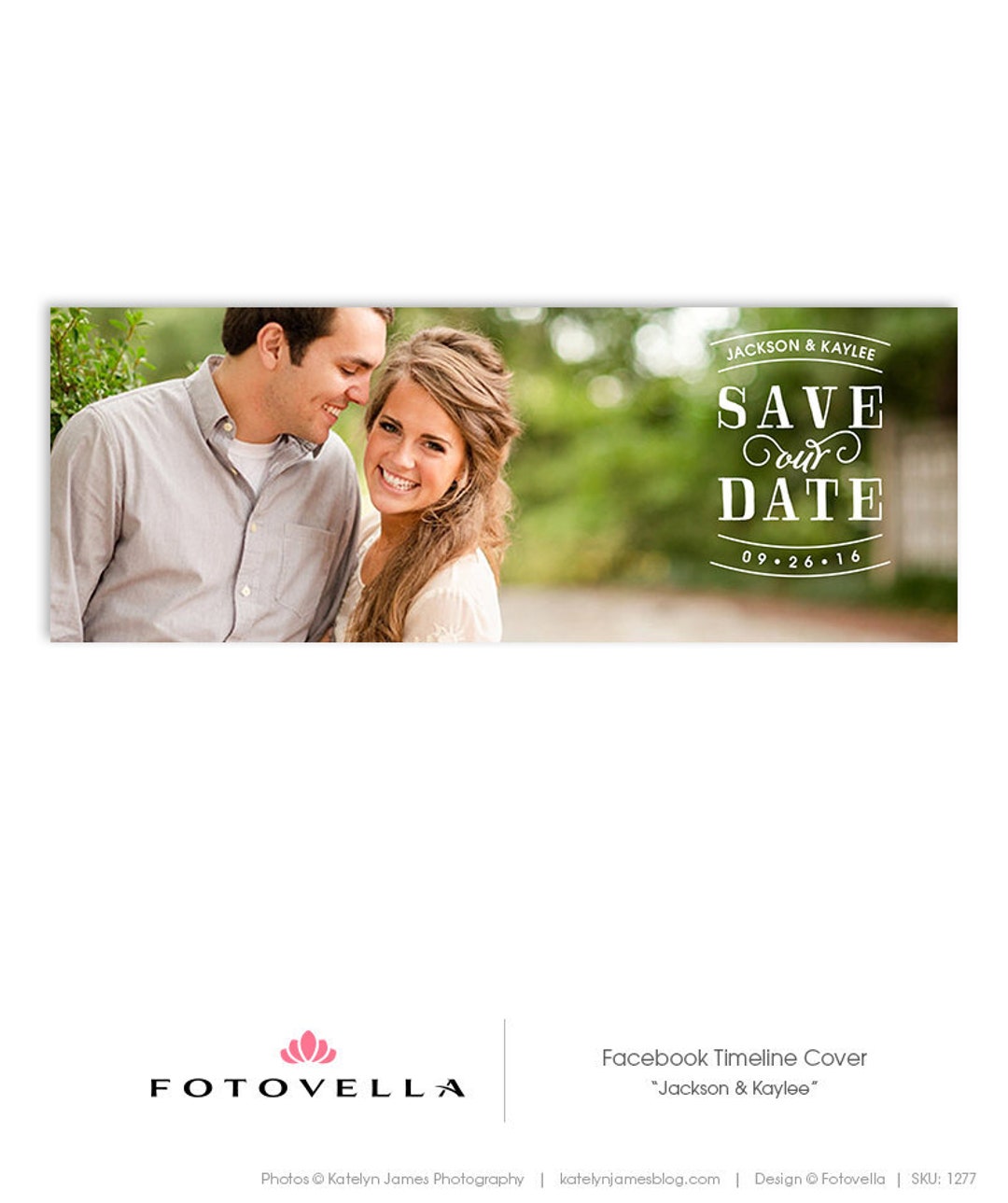 Save the Date Facebook Cover Engagement Announcement for Photographers ...