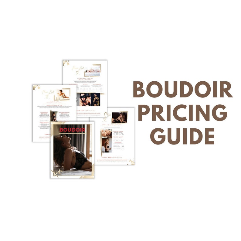 Boudoir Marketing Bundle, Canva Template, Pricing Guide, Client Welcome ...