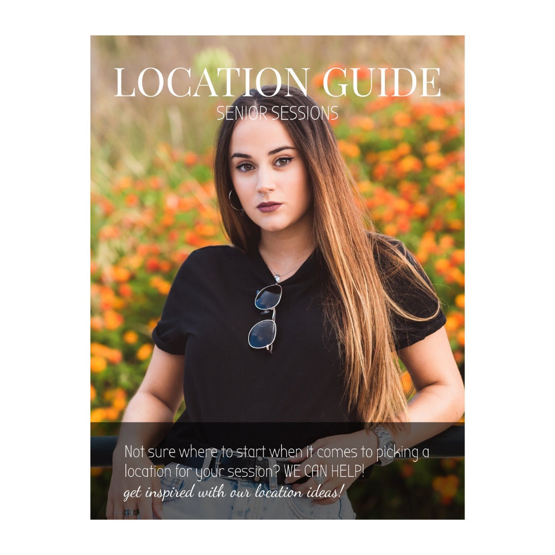 Senior Photography Location Planning Guide for Clients, Client Guide ...