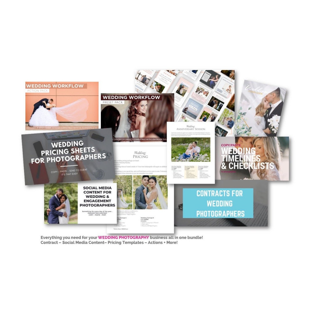 The Complete Wedding Product Collection for Photographers, Wedding ...