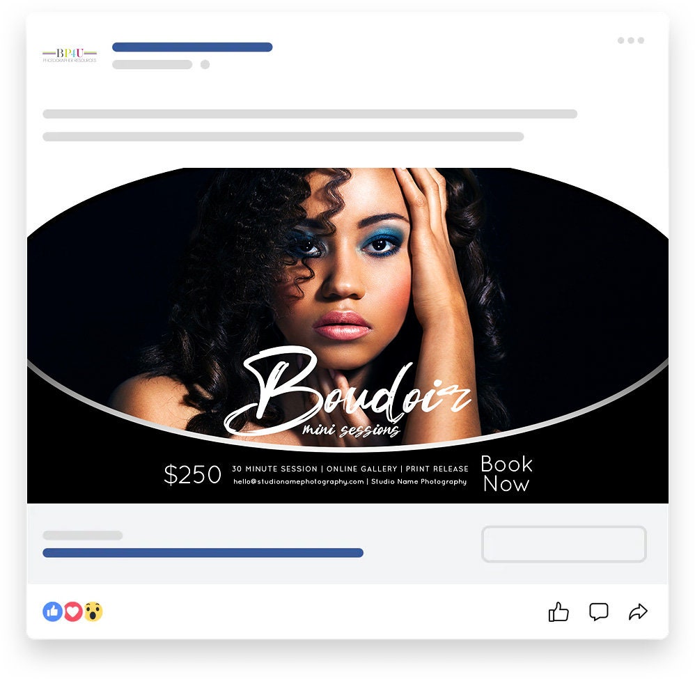 Boudoir Mini Session Marketing Templates, 24-piece Social Media Bundle ...
