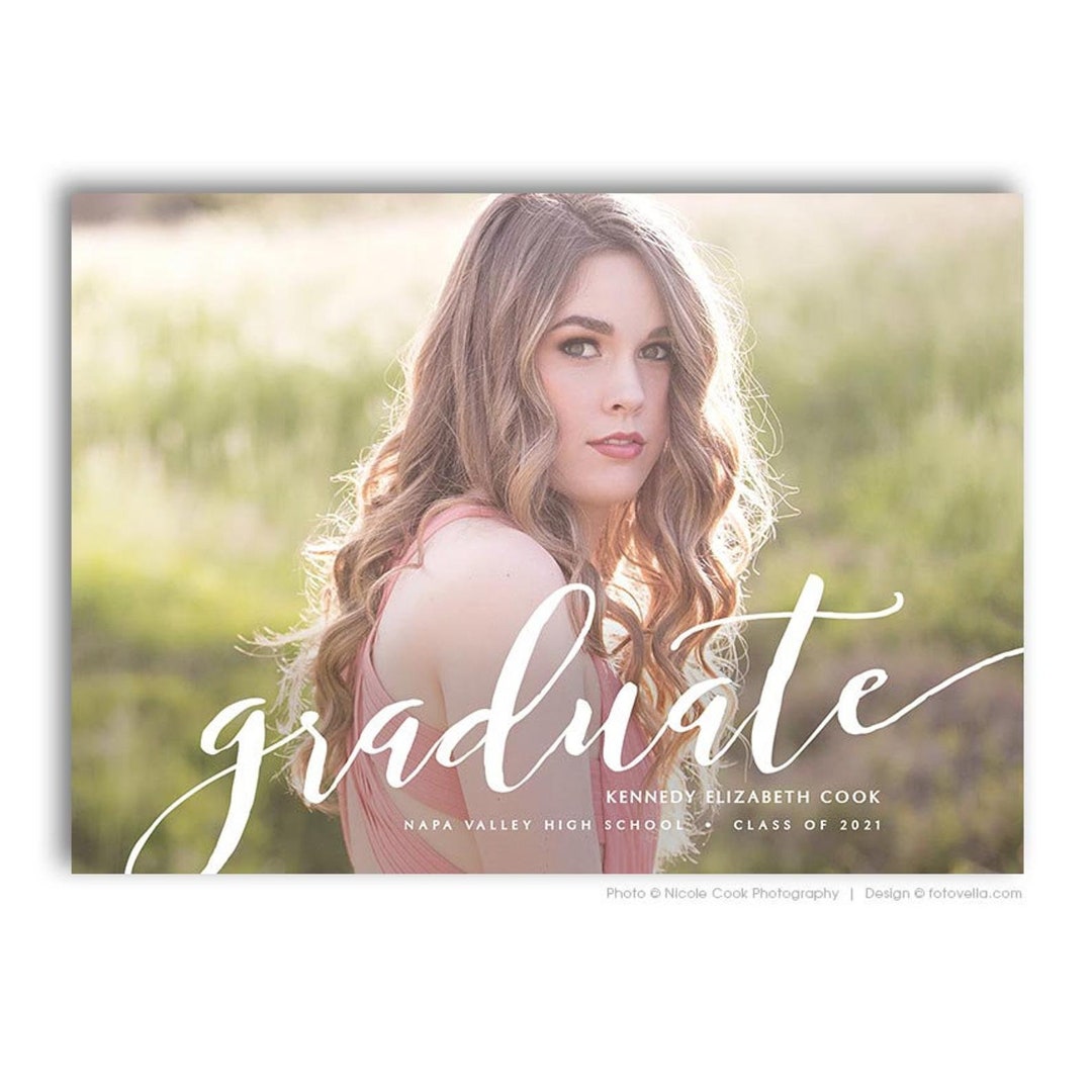 Senior Graduation Card Template - for Photographers - Photoshop ...