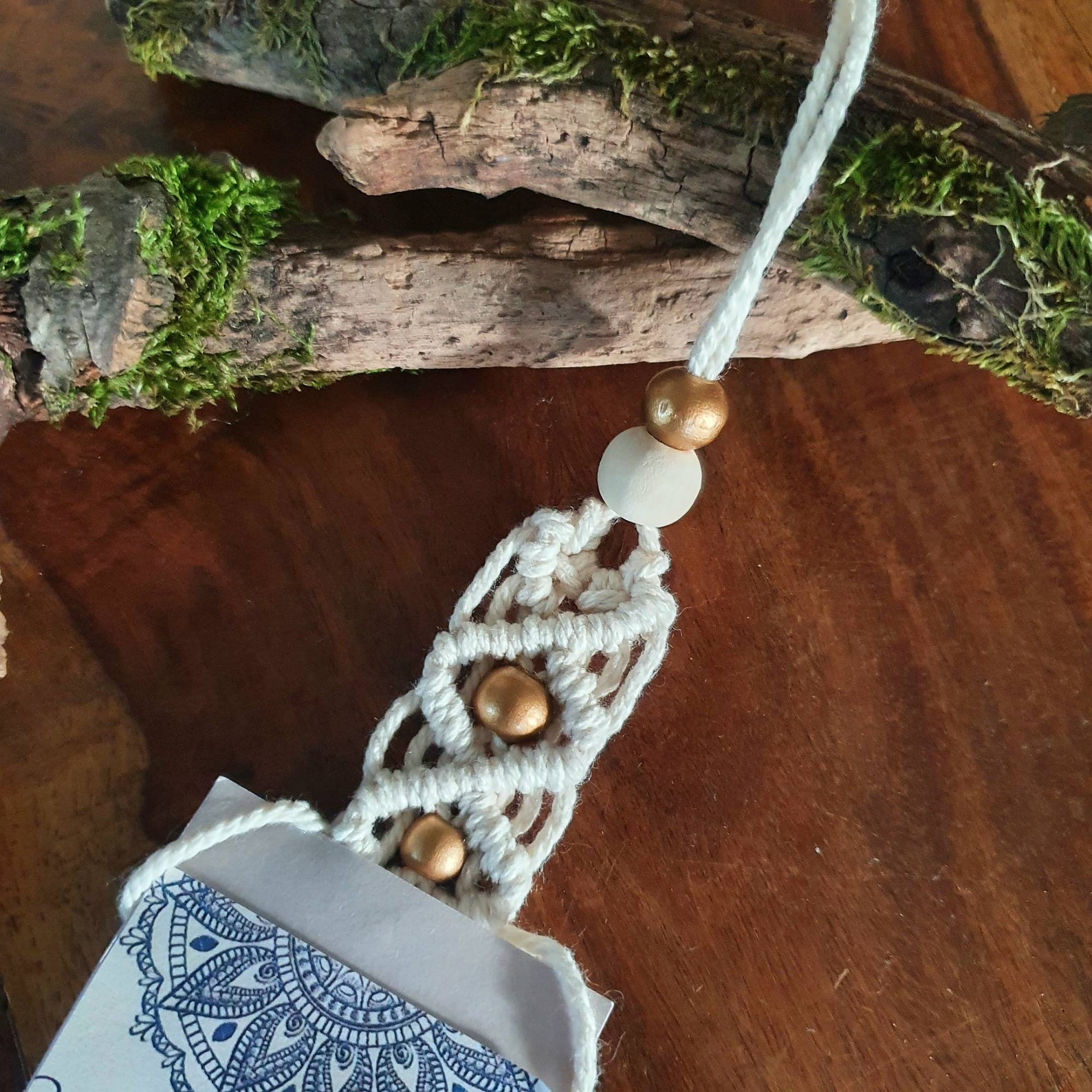 Polaroid Frame Macrame, Rear View Mirror Accessory, Car Picture Hanger ...