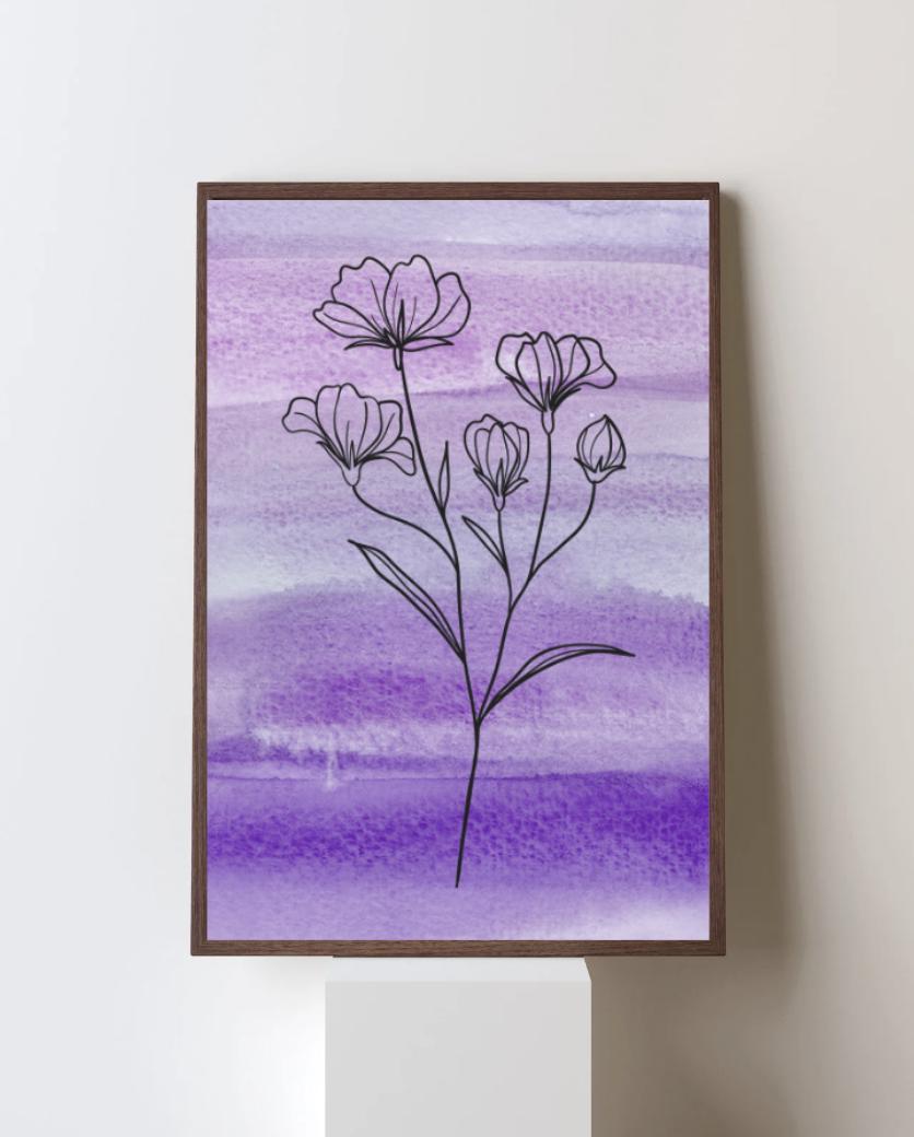 Watercolor Flowers Printable Poster Digital Download - Etsy