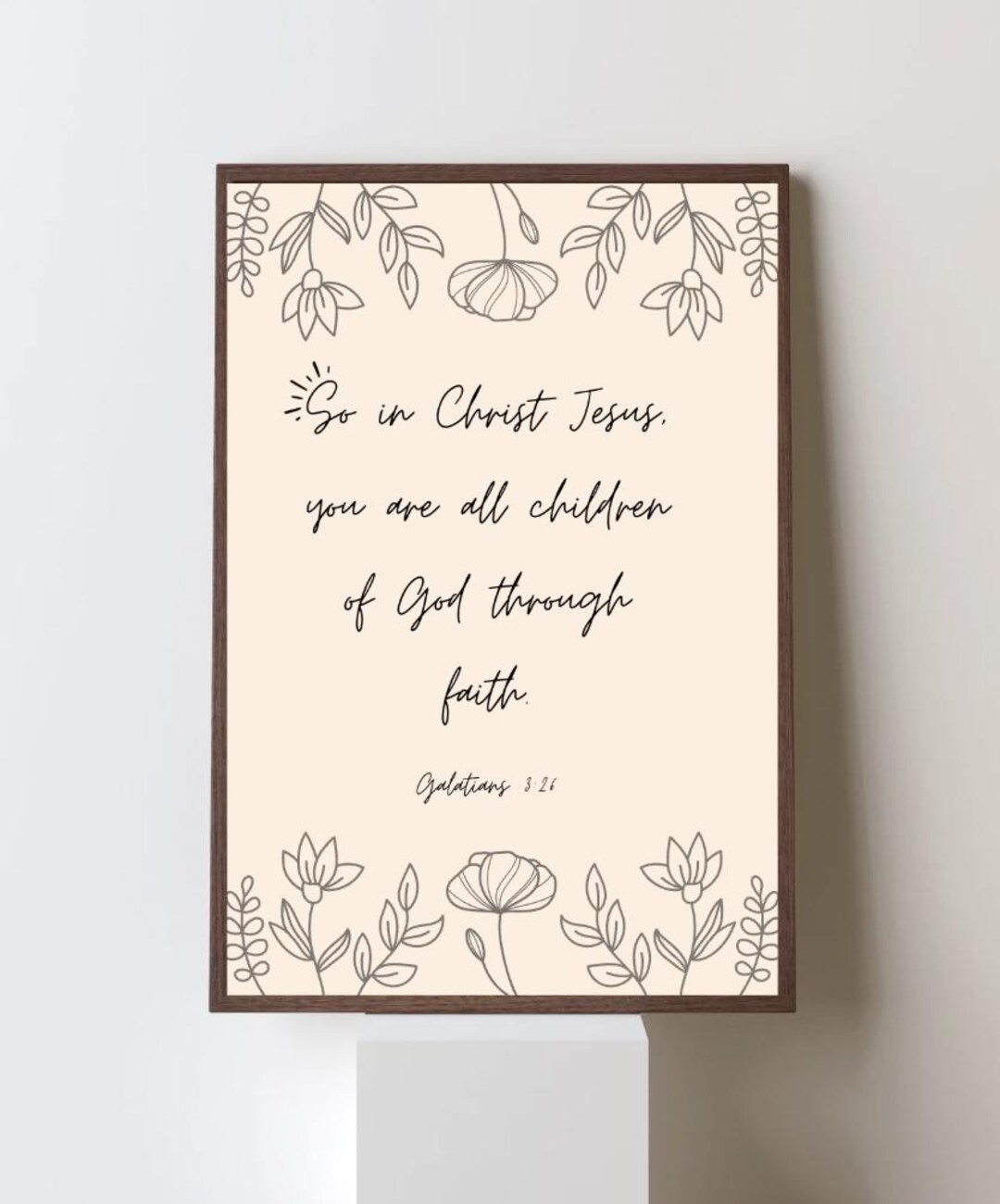 Galatians 3:26 Bible Quote Printable Poster - Etsy