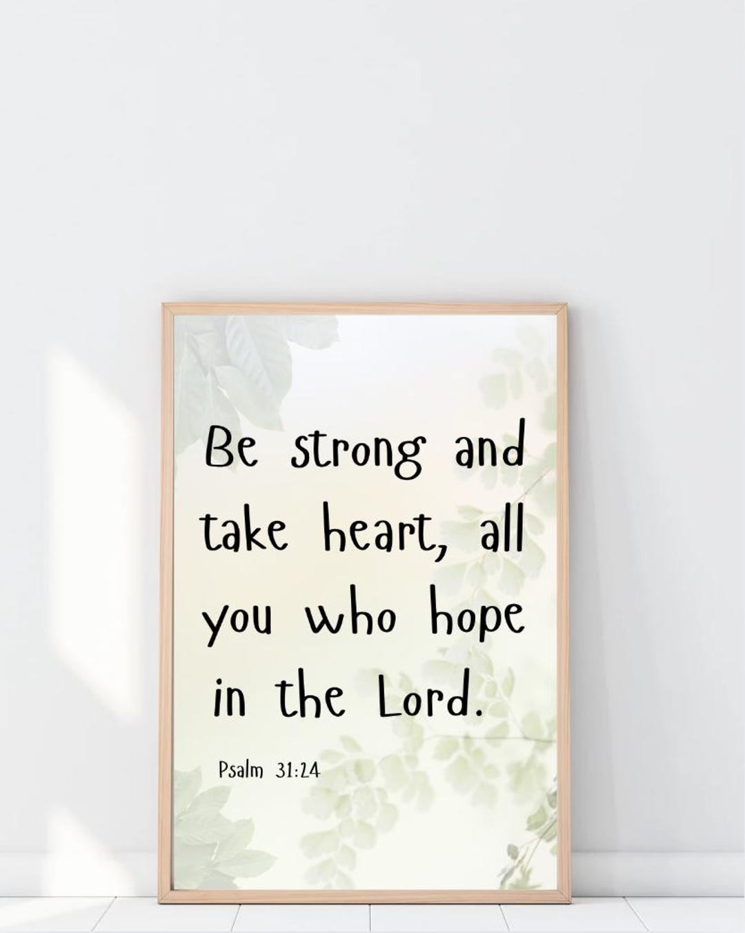 Psalm 31:24 Bible Quote Printable Poster - Etsy