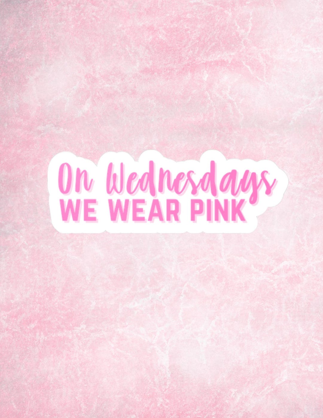 On Wednesdays We Wear Pink Sticker, Girl Power Sticker - Etsy