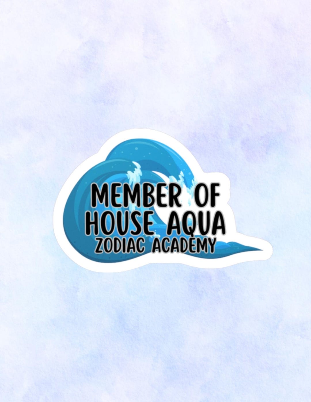 House Aqua, Zodiac Academy Sticker - Etsy