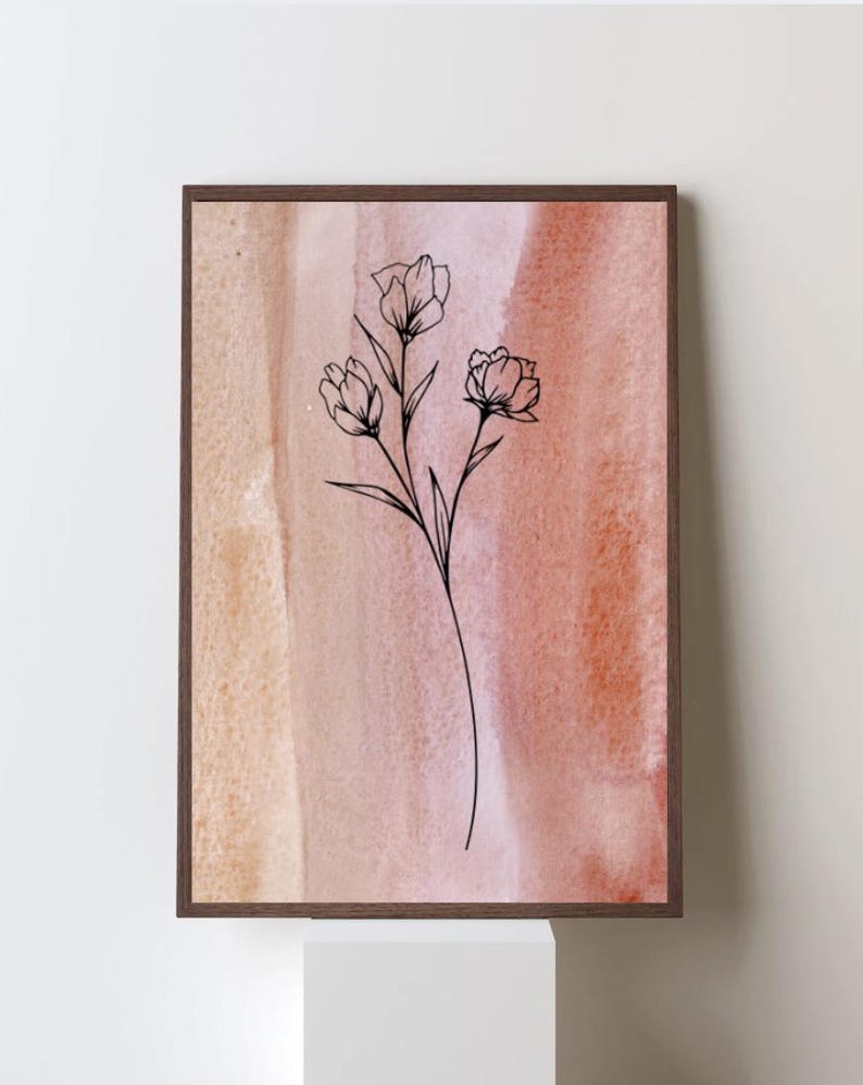 Watercolor Flowers Printable Poster Digital Download - Etsy
