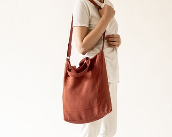 Linen Shoulder Bag | Etsy