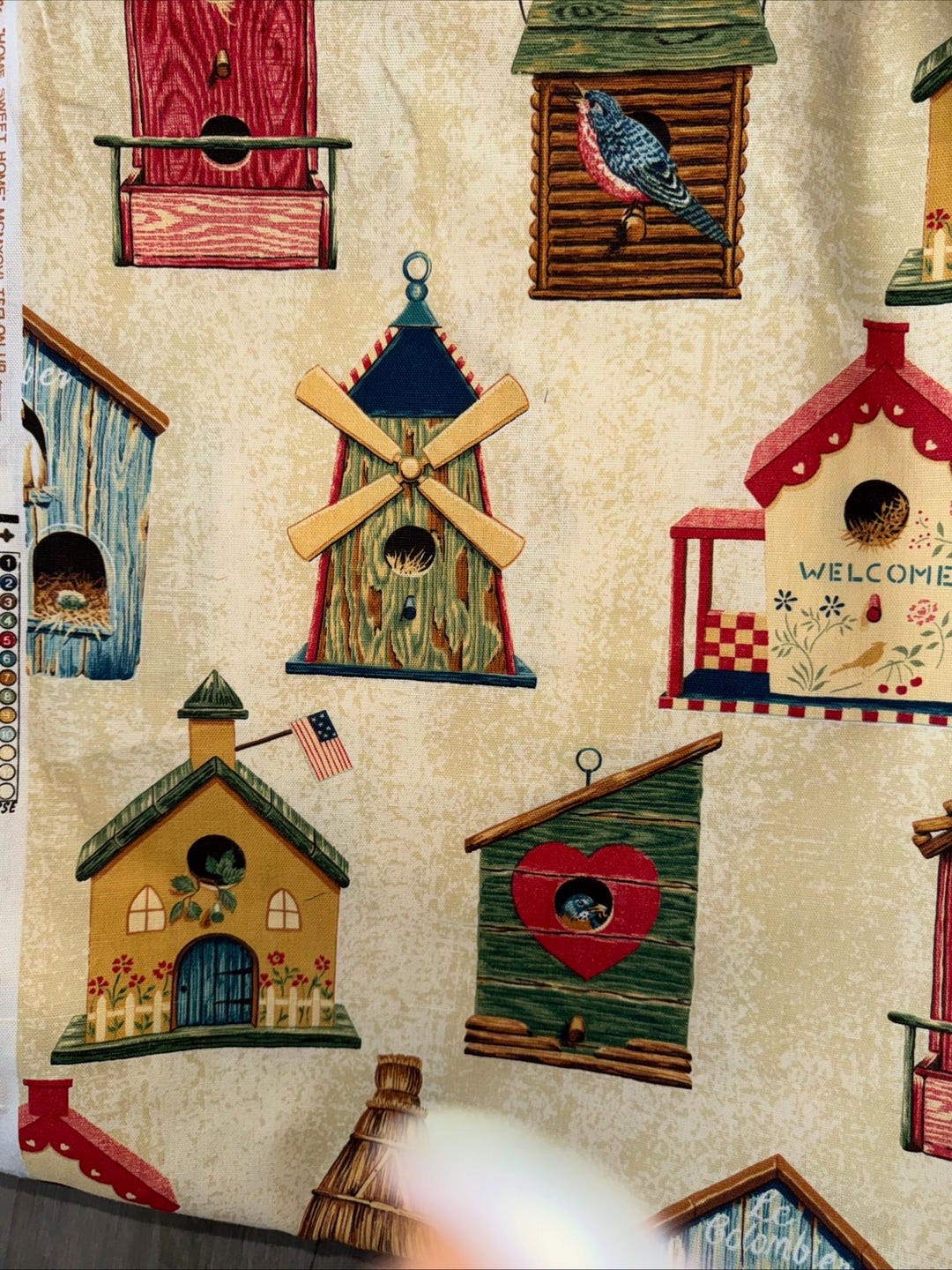 Cyrus Clark Birdhouse “home Sweet Home Fabric 5 Yds - Etsy