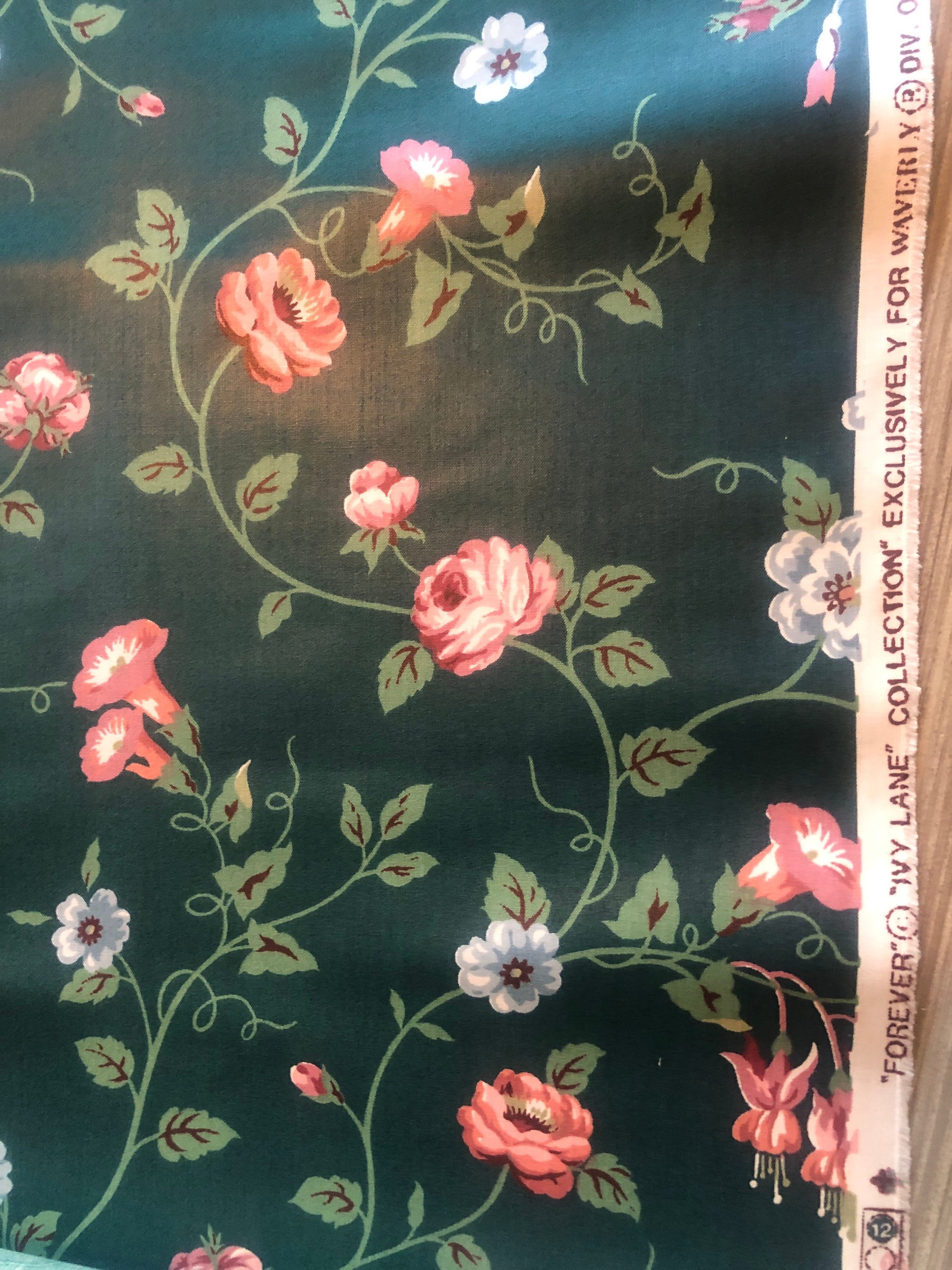 Vintage Waverly “forever” Ivy Lane Collection Home Decor Fabric BTY. 8 ...