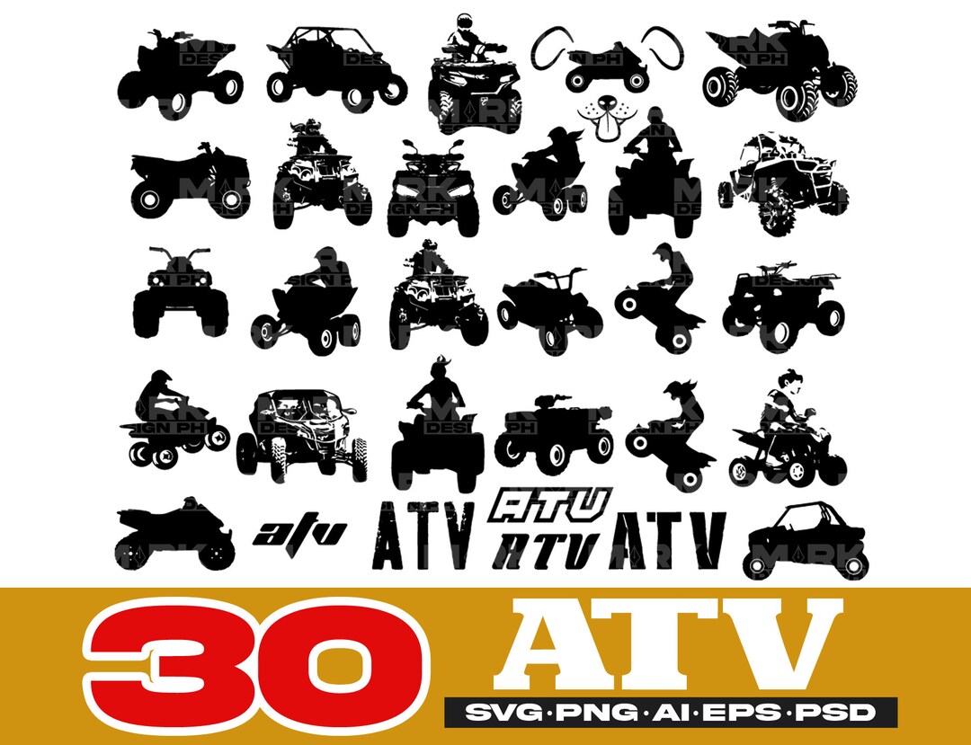 ATV Svg ATV Clipart ATV Cricut Atv Shirt Atv Bundle Svg Design - Etsy ...