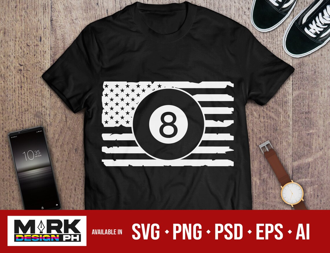 Billiard Svg Snooker Svg Pool Svg American Flag Billiard Svg - Etsy