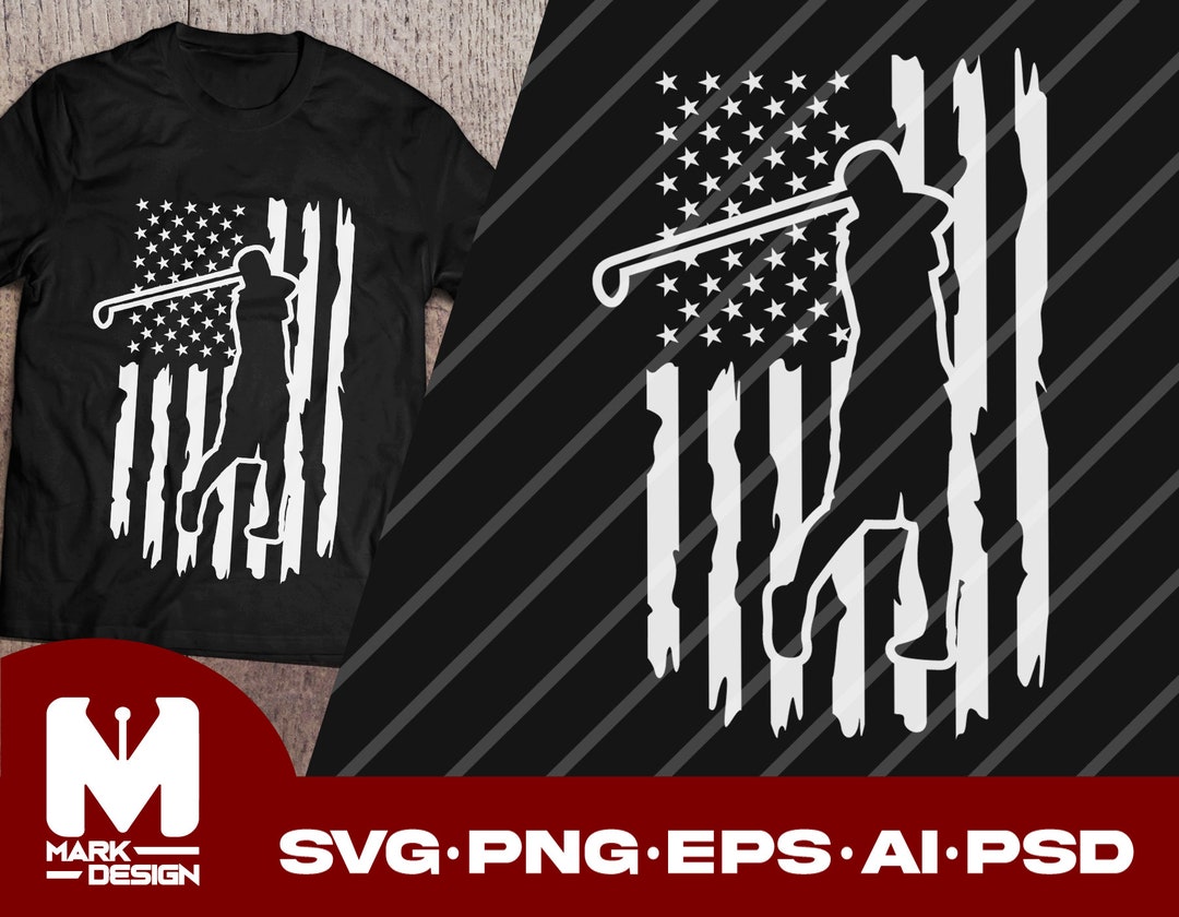 Golf Svg Golfer American Flag Svg Design for Cricut - Etsy