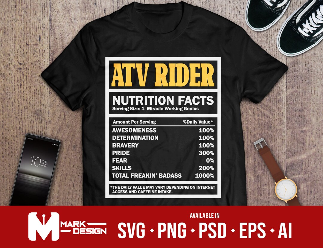 ATV Svg ATV Clipart ATV Cricut Atv Shirt Atv Nutrition Facts Svg Design ...
