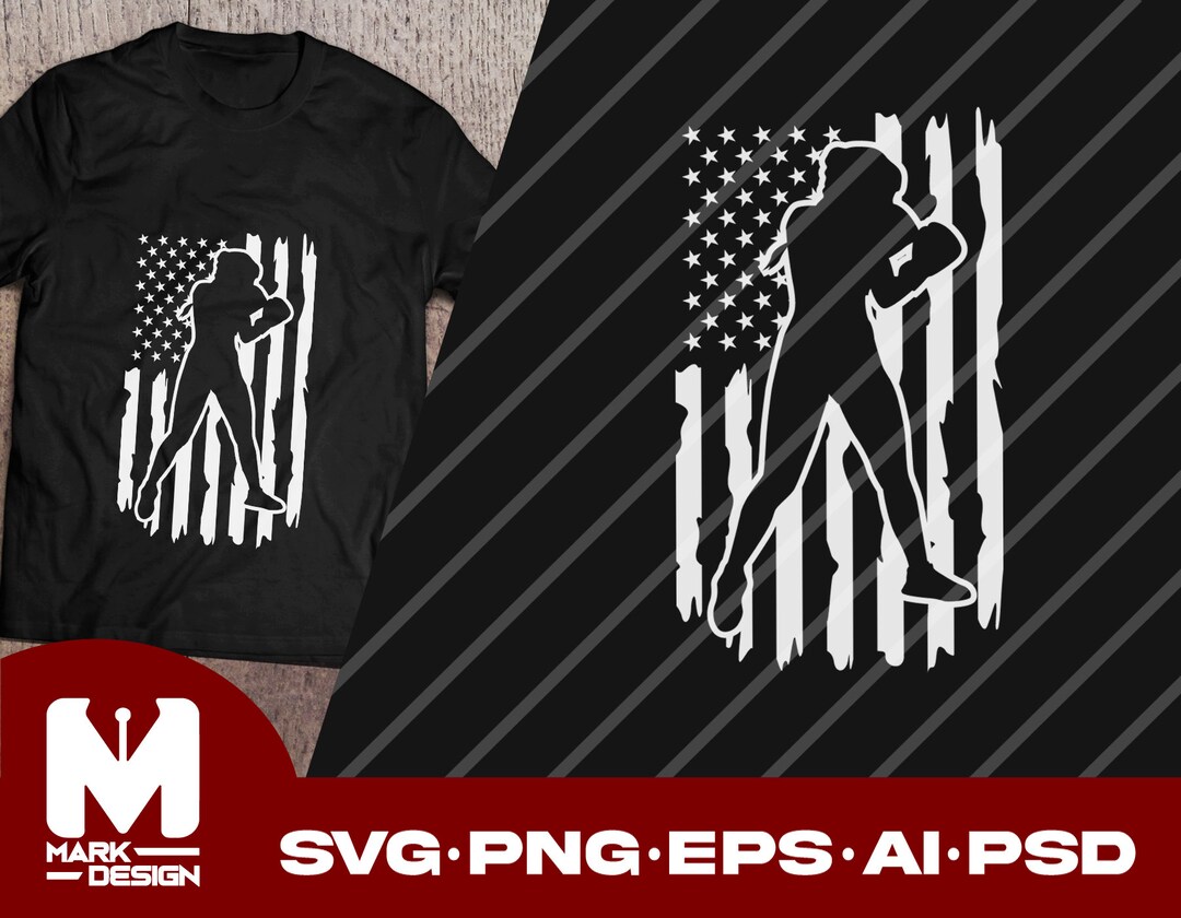 Boxing Svg Boxer Svg American Flag Boxing Girl Svg Design for Cricut ...
