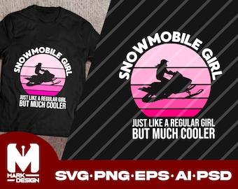 Girl Snowmobile Svg - Etsy
