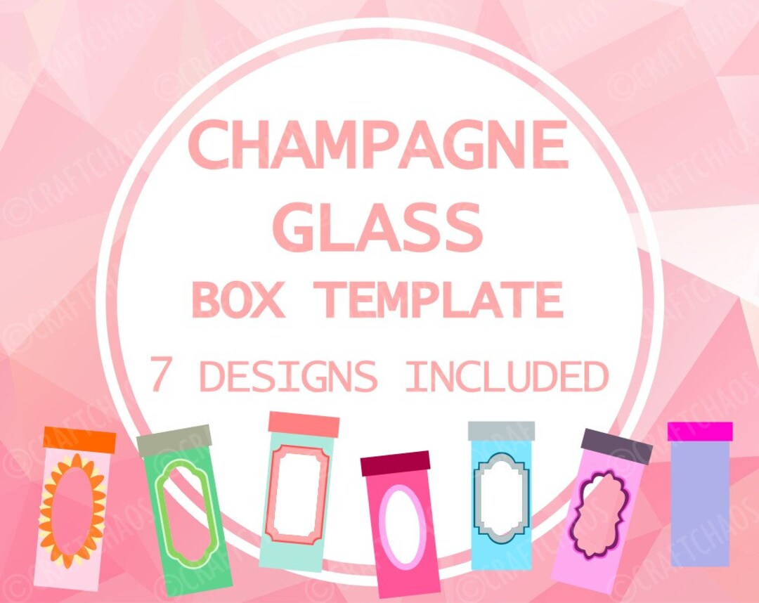 Champagne Glass Presentation Box Template - 7 Designs - Champagne Flute ...