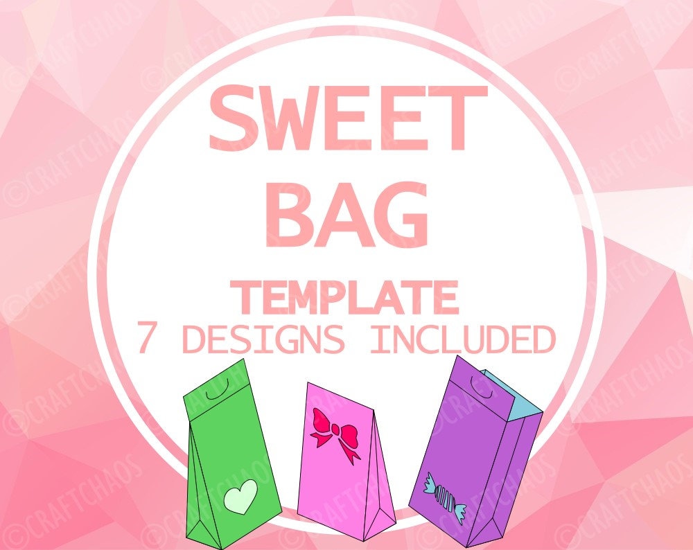 Sweet Bag / Party Bag Template 7 Designs Vectors Svg/pdf/png/eps - Etsy