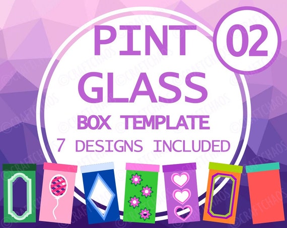 Pint Glass Presentation Box 02 Template 7 Designs Vectors - Etsy