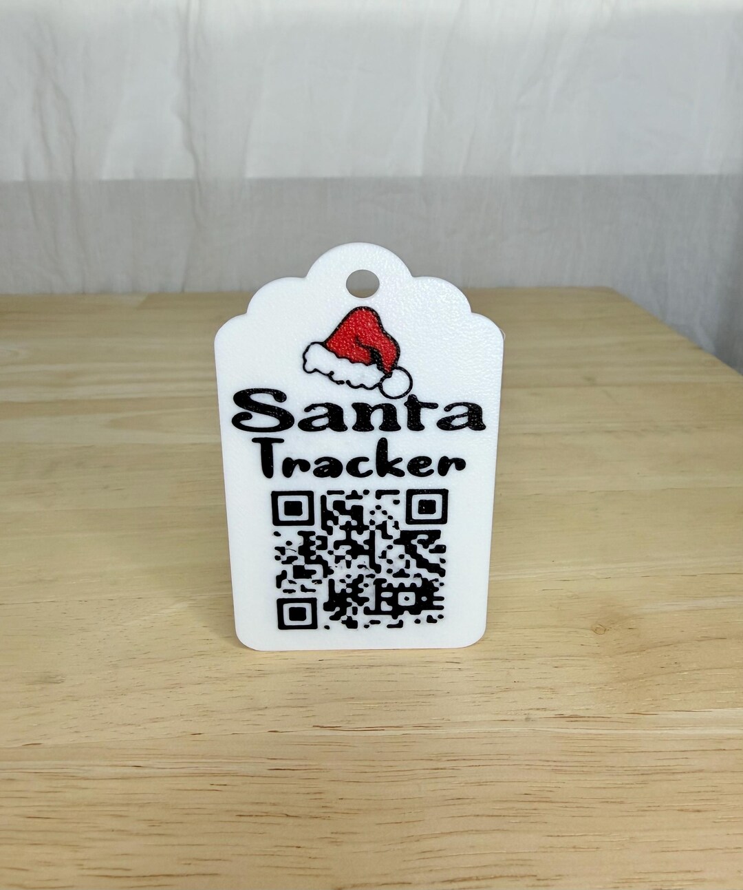 Santa Tracker QR Code Tag - Personalized Christmas Ornament/gift Tag ...
