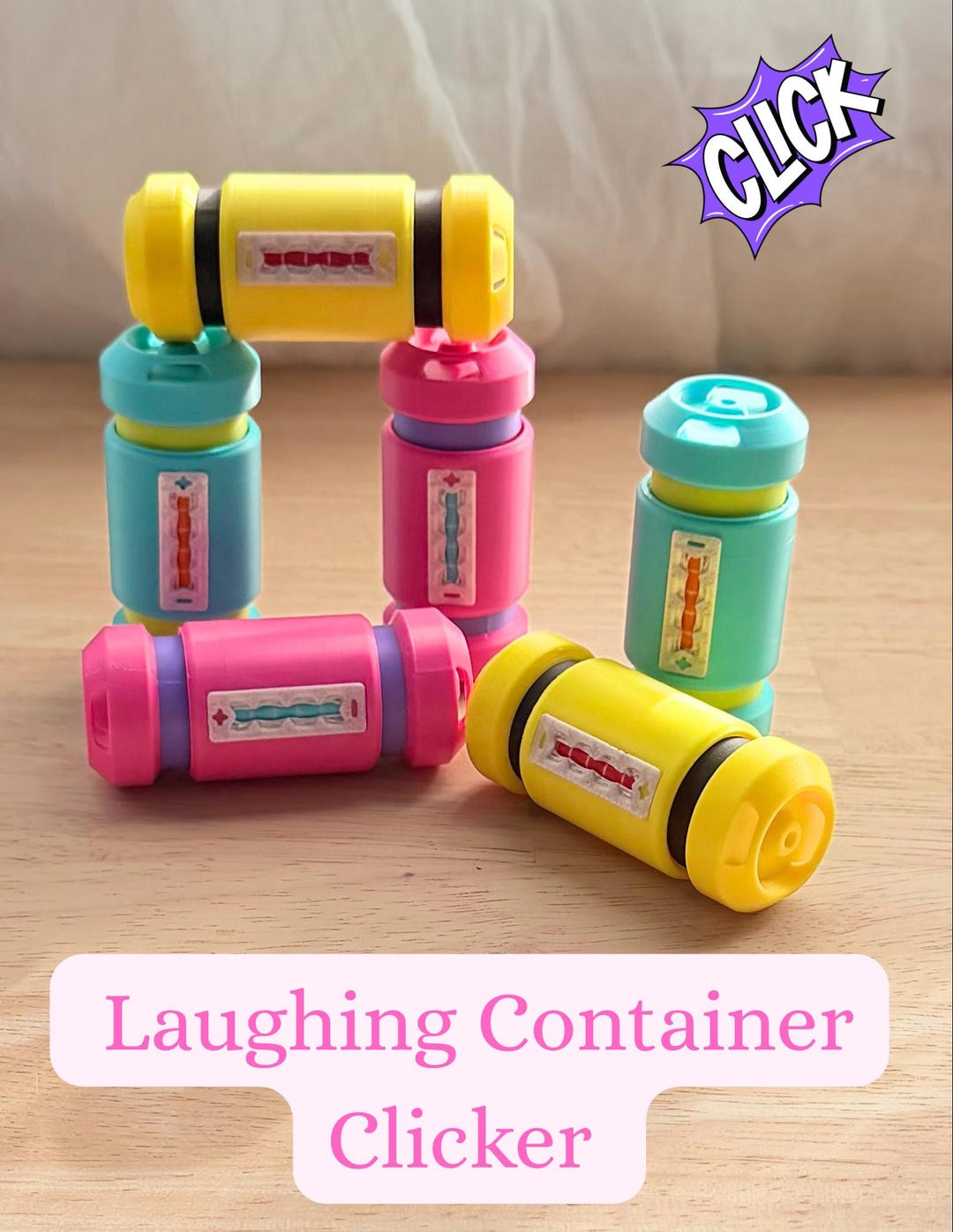 Cute Laughing Container Multi Clicker - Dual End Multi Clicker 3D ...